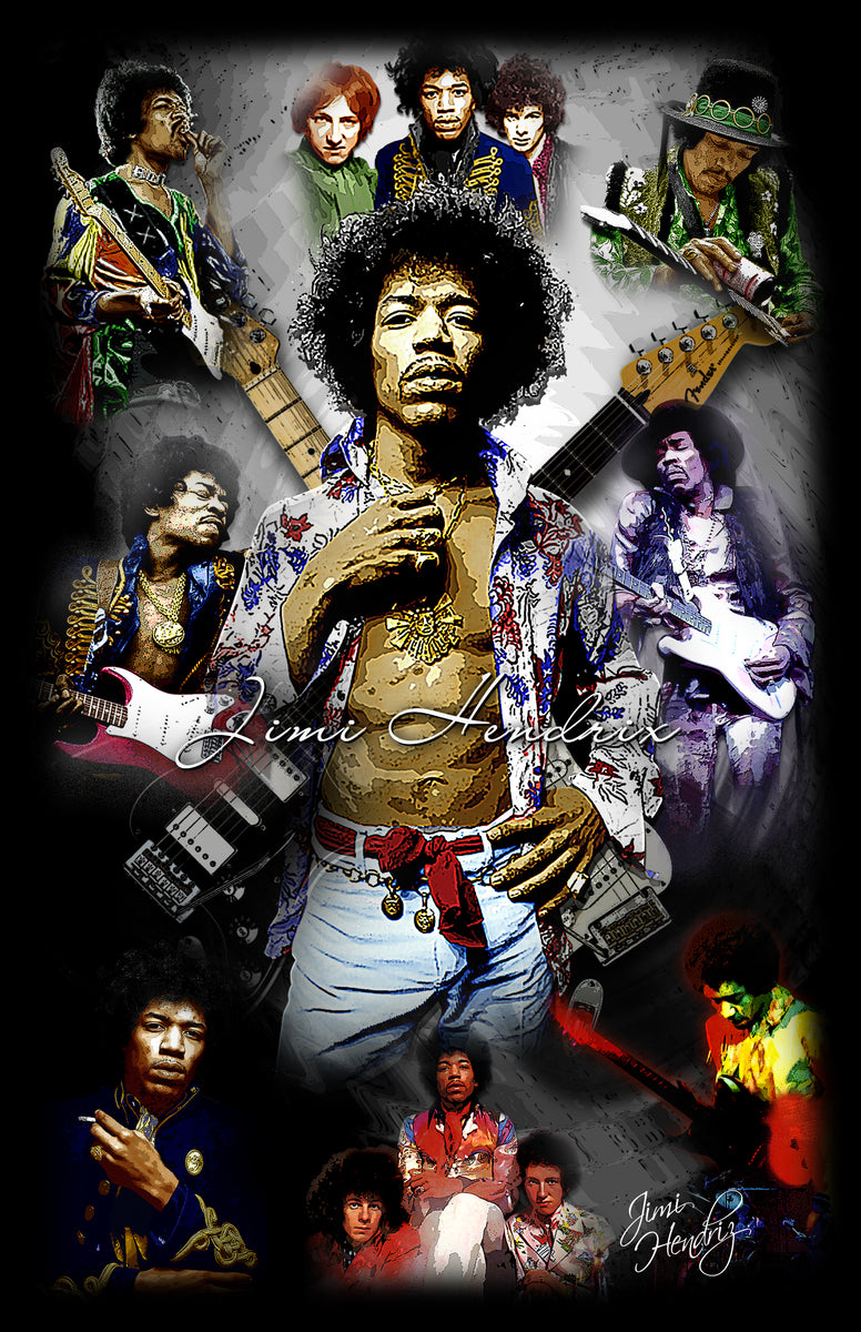 Jimi Hendrix "Collage" D-16 – Musicarthistory.net